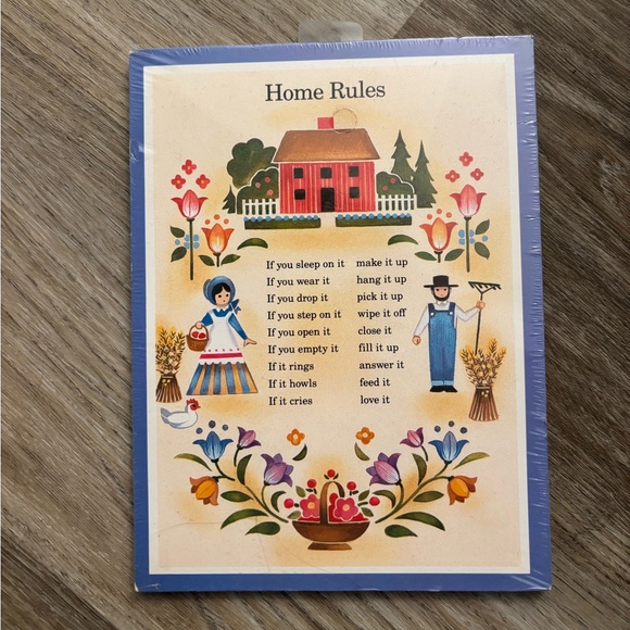 Vintage | Accents | Vintage House Rules Sign 993 | Poshmark